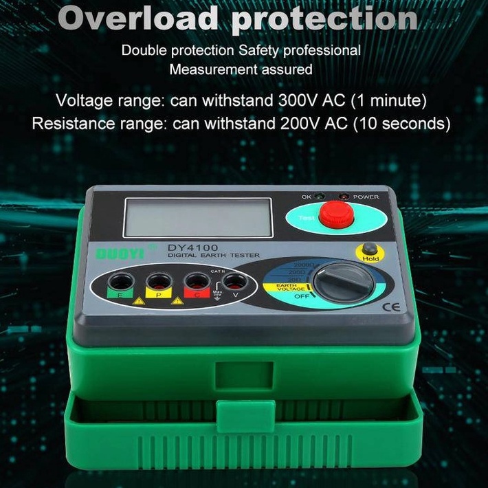 DY4100 Kyoritsu Earth Tester Digital Resistance Tester Earth Ground ...