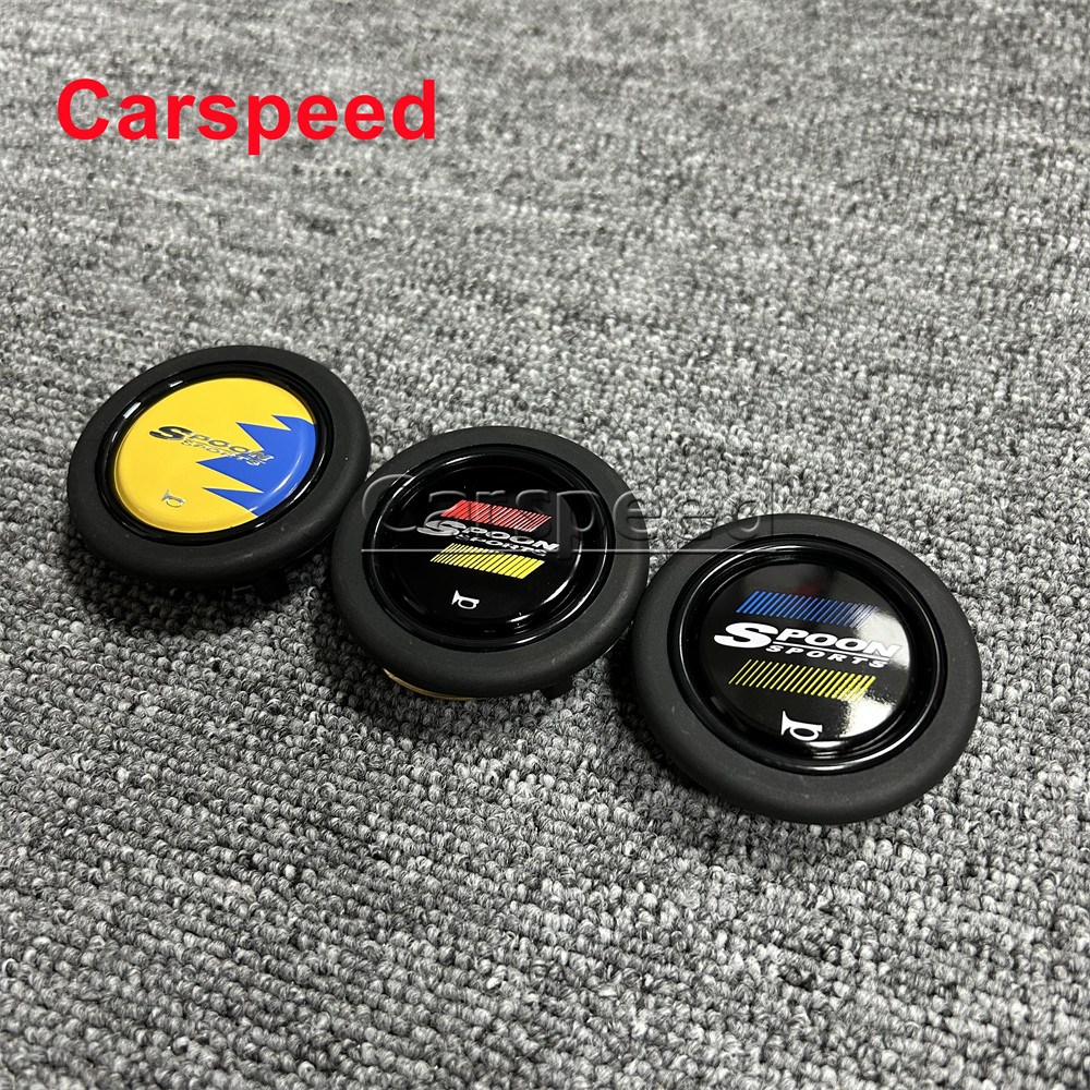 Universal JDM Style Spoon Sport Racing Steering Wheel Horn Button For ...
