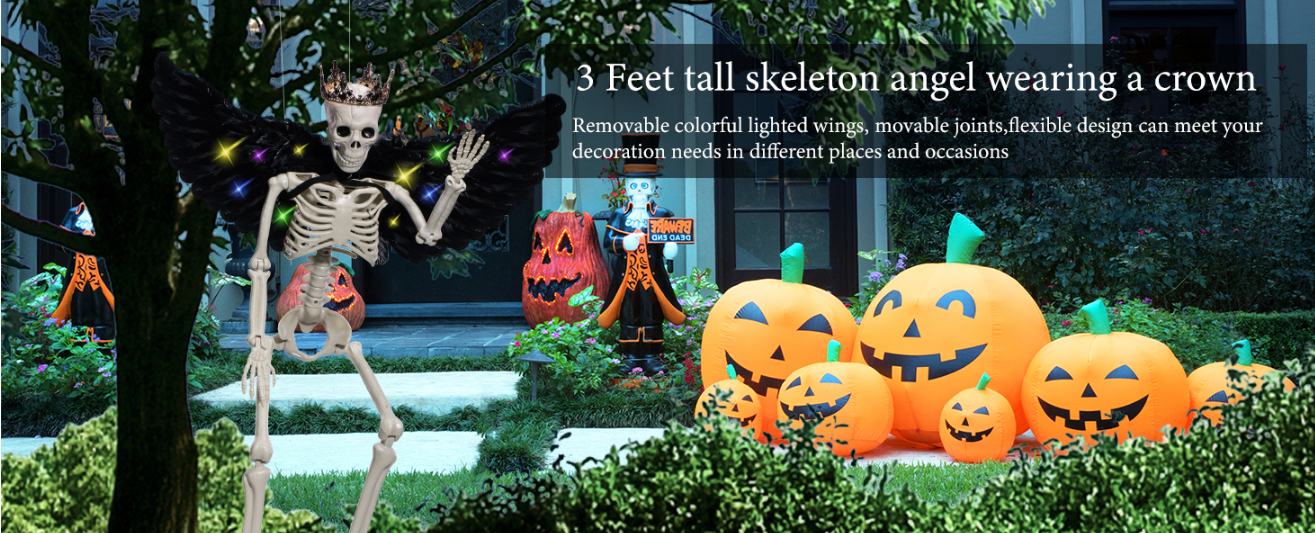 36" Skeleton Halloween Decorations Outdoor/Indoor,Party Decorations ...