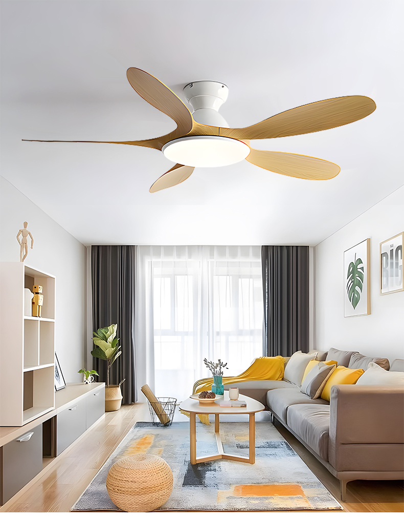 GEJIESE Ceiling fan with light DC motor strong winds kipas lampu siling ...
