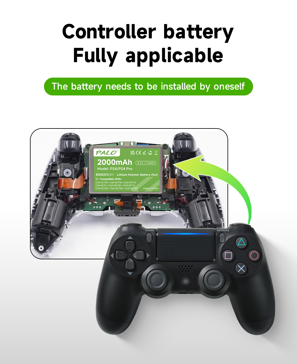 Cityork PS4 / Ds4 / PS4 Pro / PlayStation 4 Slim Wireless Controller 3 ...