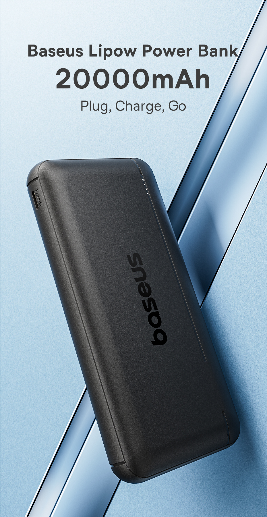 Baseus Lipow 20000mah Powerbank For Xiaomi HUAWEI 15W Fast Charging ...