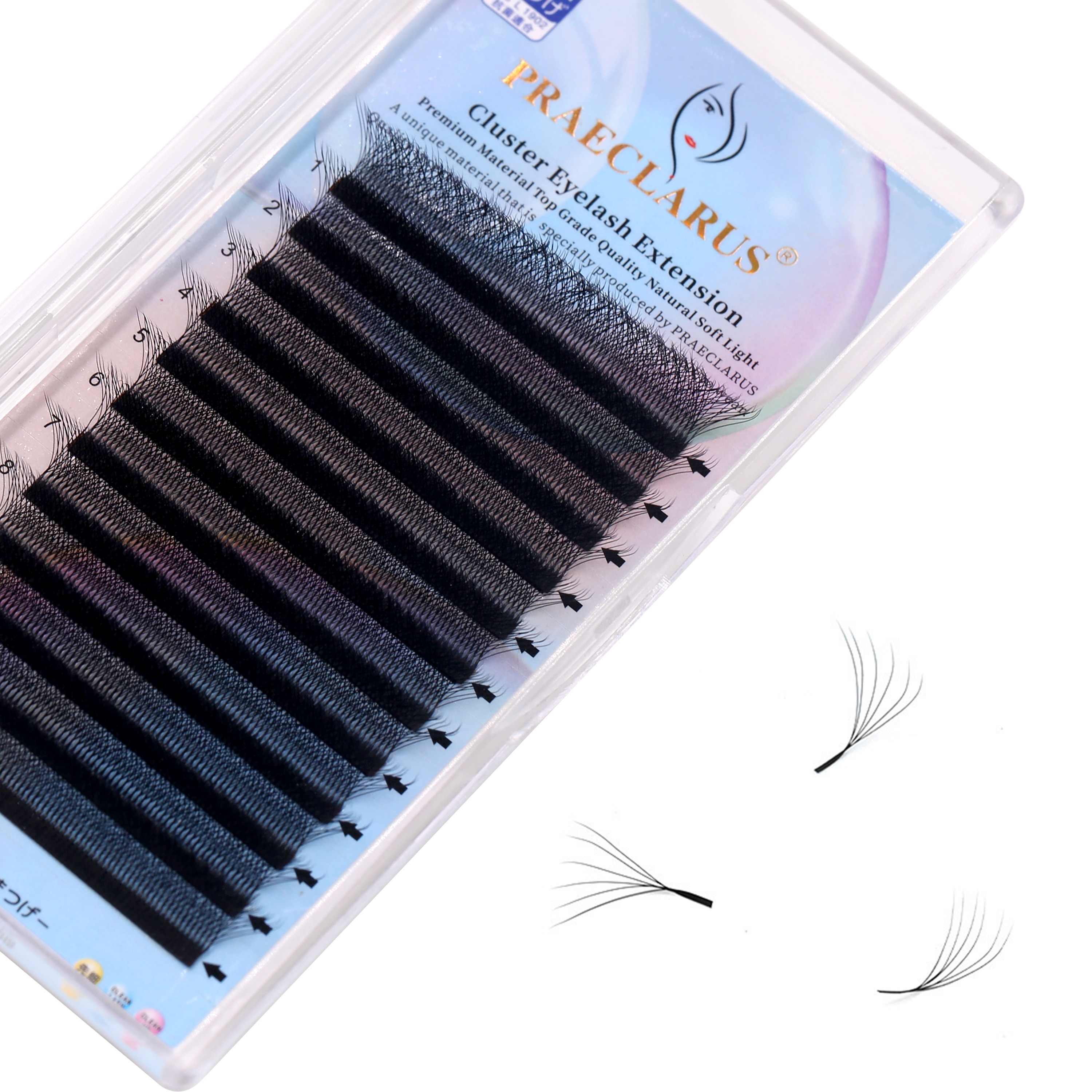 PRAECLARUS 6D Clover Eyelash Extensions Thickness 0.07mm Premium ...