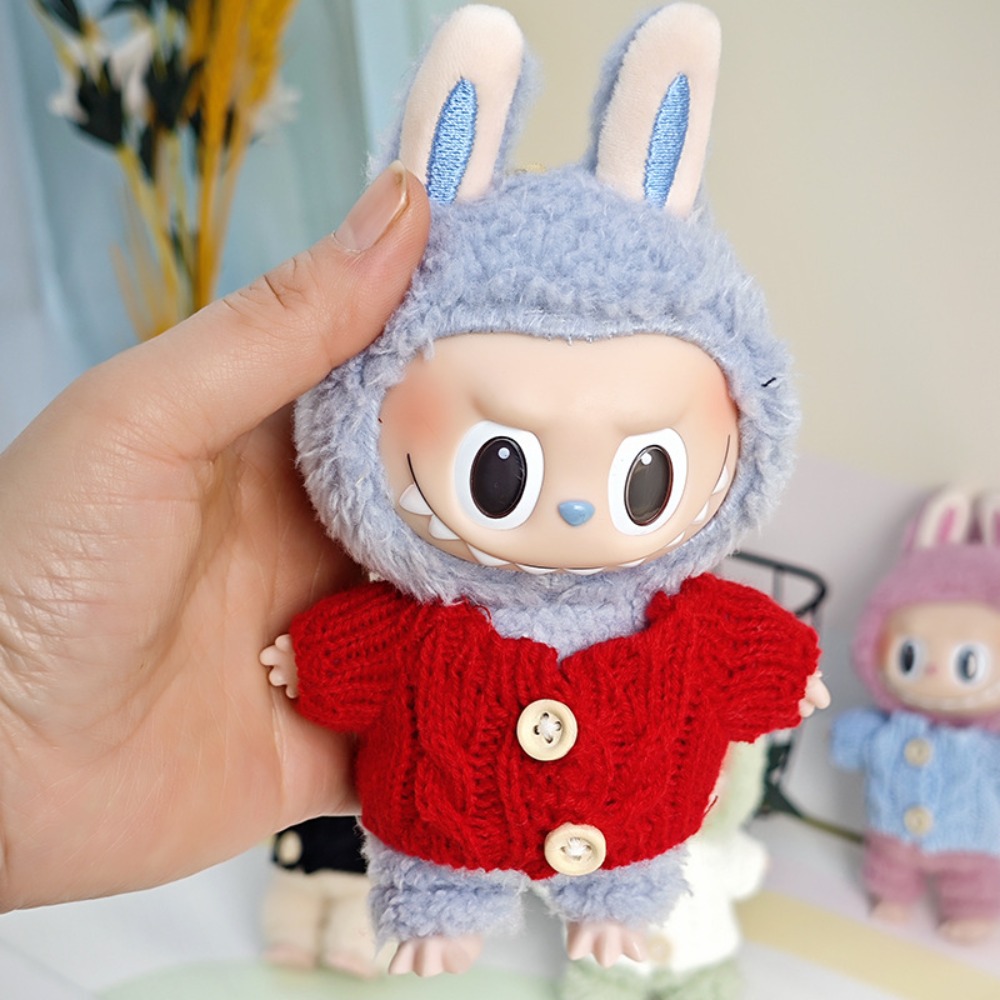 AOPHEKM Labubu Sweater, Knitted Multiple Styles Labubu Wears, Casual ...