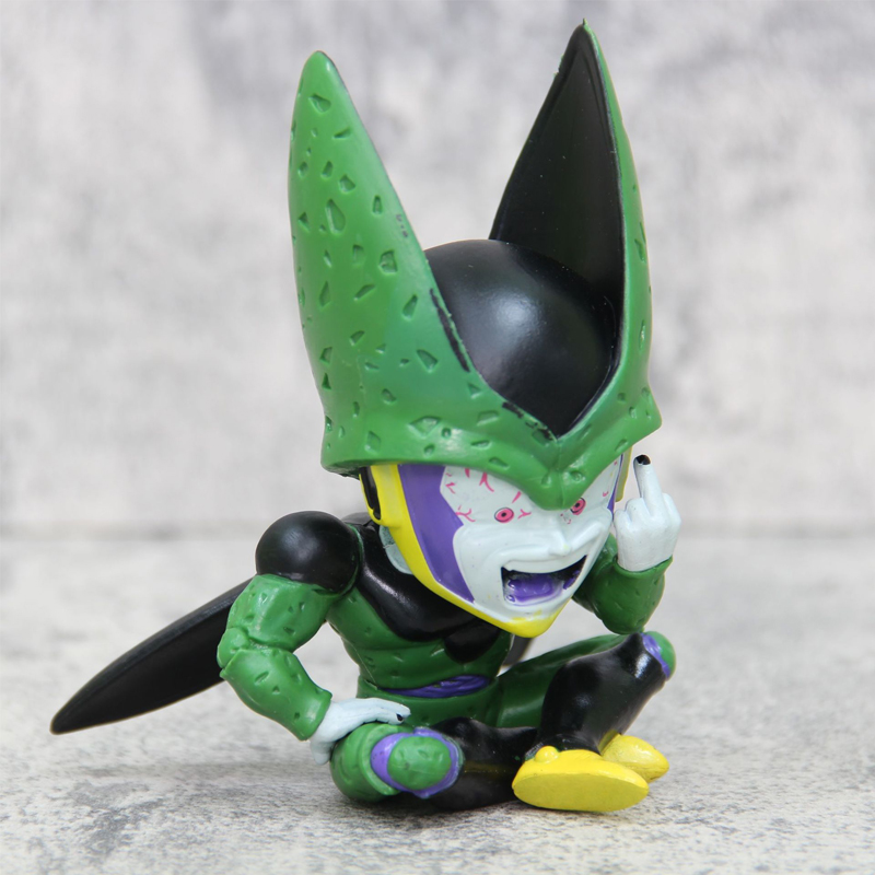 13cm Anime Dragon Ball Z Q Version Entirely Body Cell Raise Middle ...