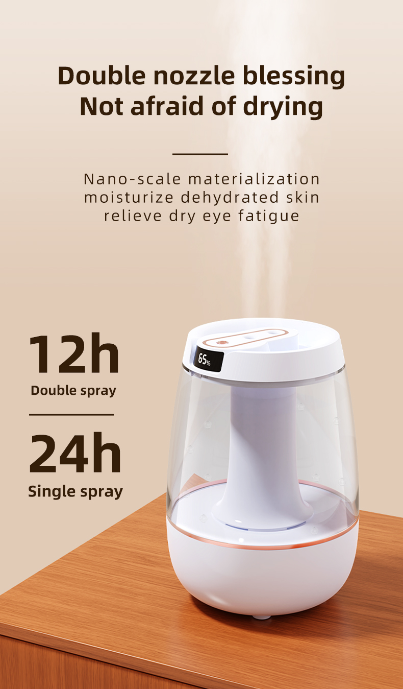 (1 Year Warranty) 3L Air Humidifier LED Humidity Display 3 Colours Household Large Capacity ...