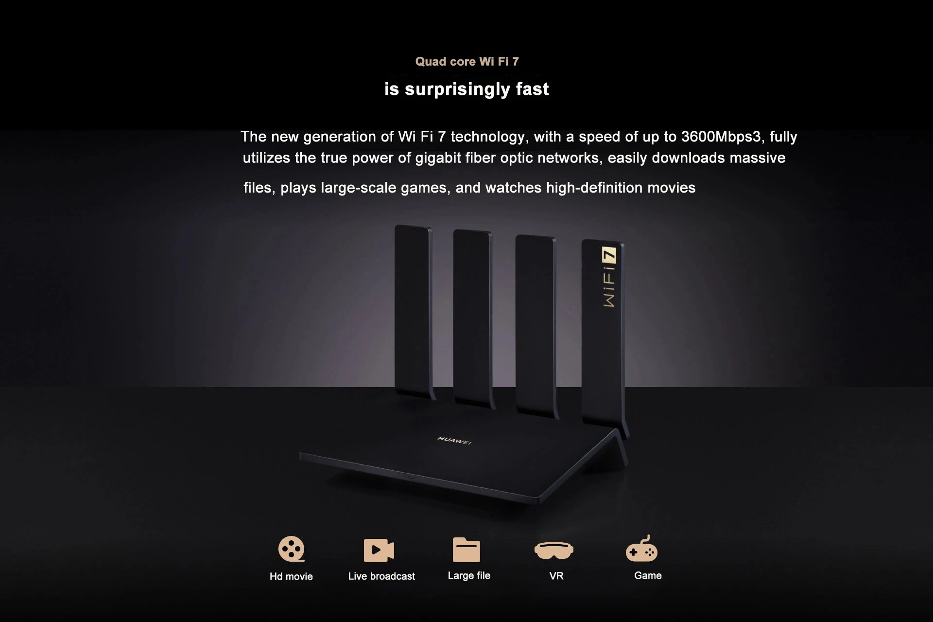 Huawei BE3 Pro Wireless Router Wi-Fi 7 3600Mbps Network Signal Repeater ...