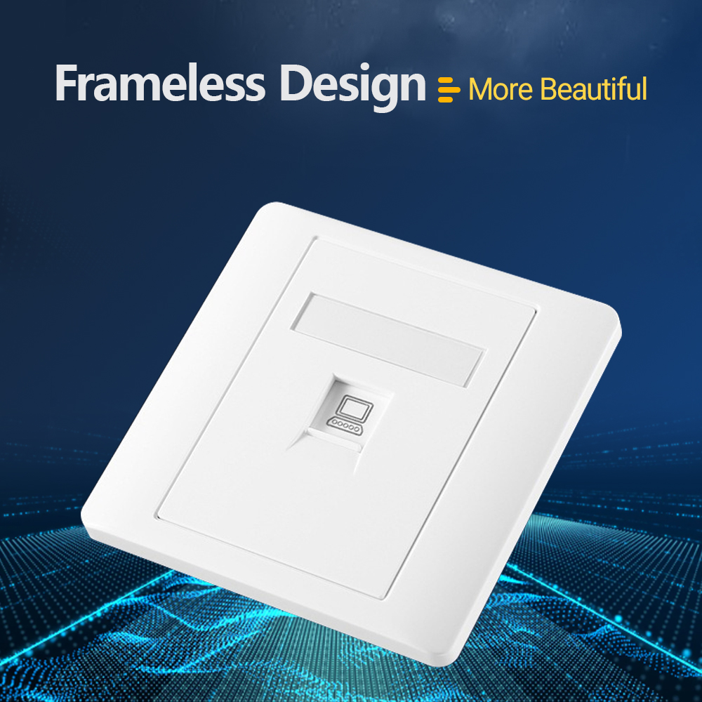 HOOLNX 1/2/3/4-port Wall Faceplate Socket White Wallplate 1-Port 2-Port ...