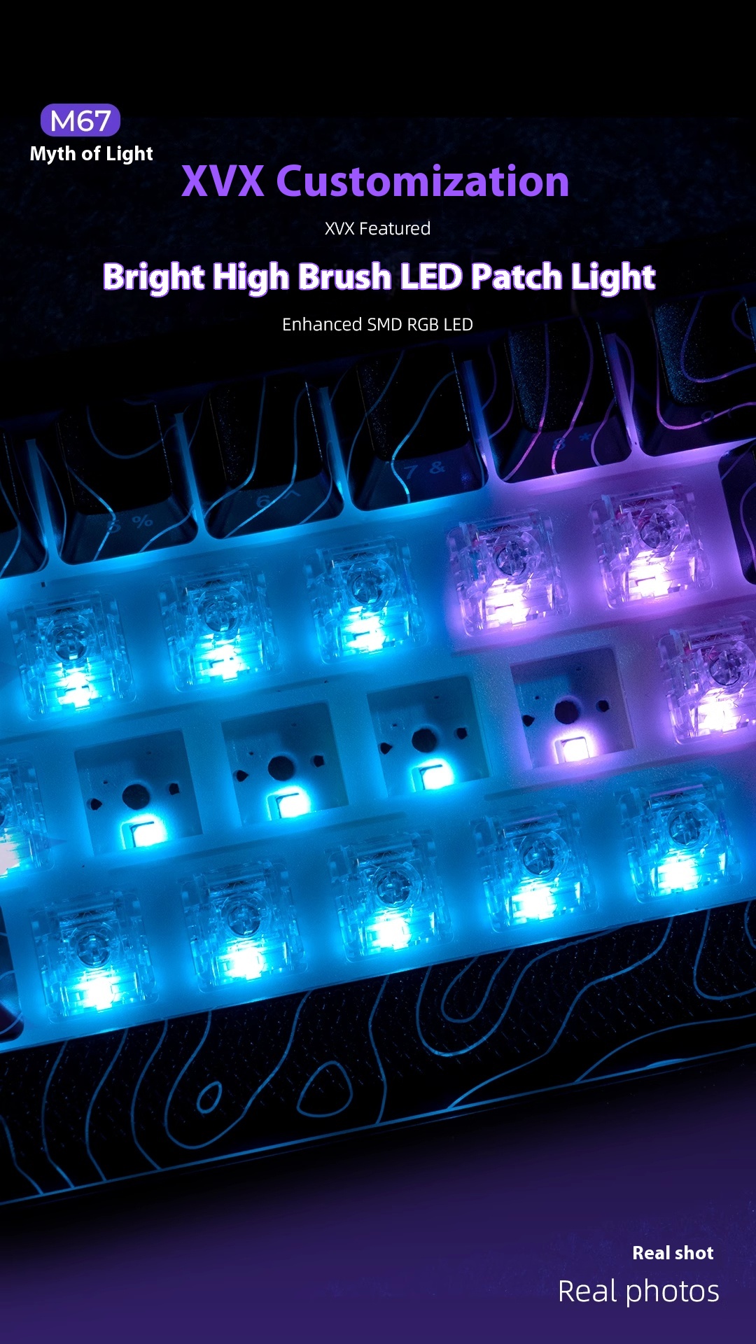 XVX M67 Light Myth Ultimate Selection Wired Mechanical Keyboard IMD High Line 2.0 Keyboard Game ...