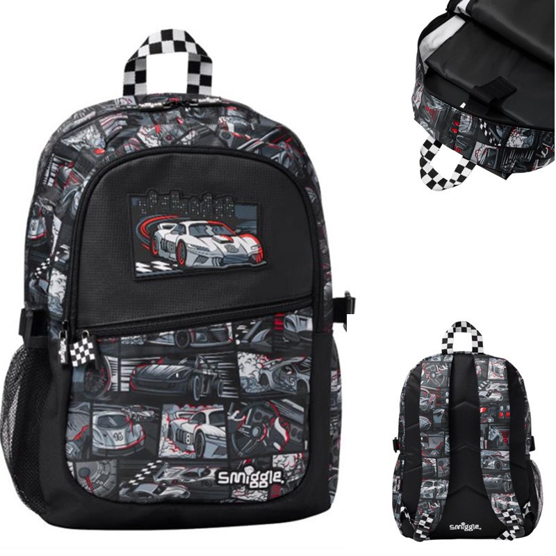 Smiggle Backpack Black game console School bag shark boy bag Limitless ...