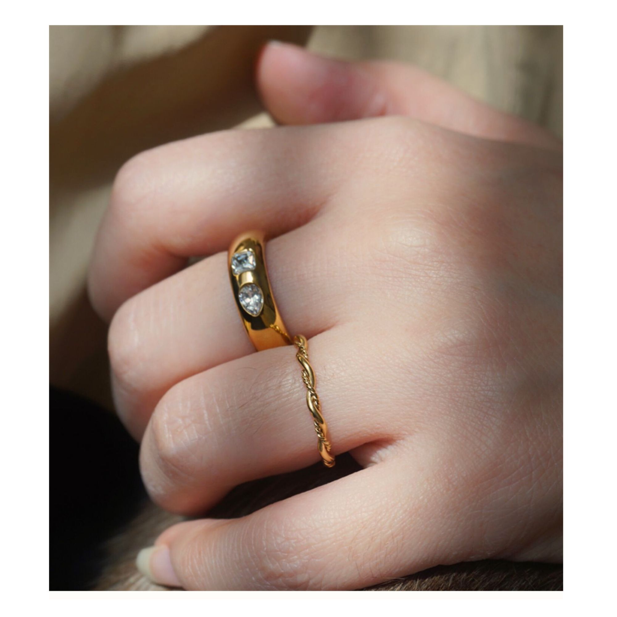 Statement Waterdrop Zircon Ring • Waterproof Non-Fade Tarnish • Fashion ...