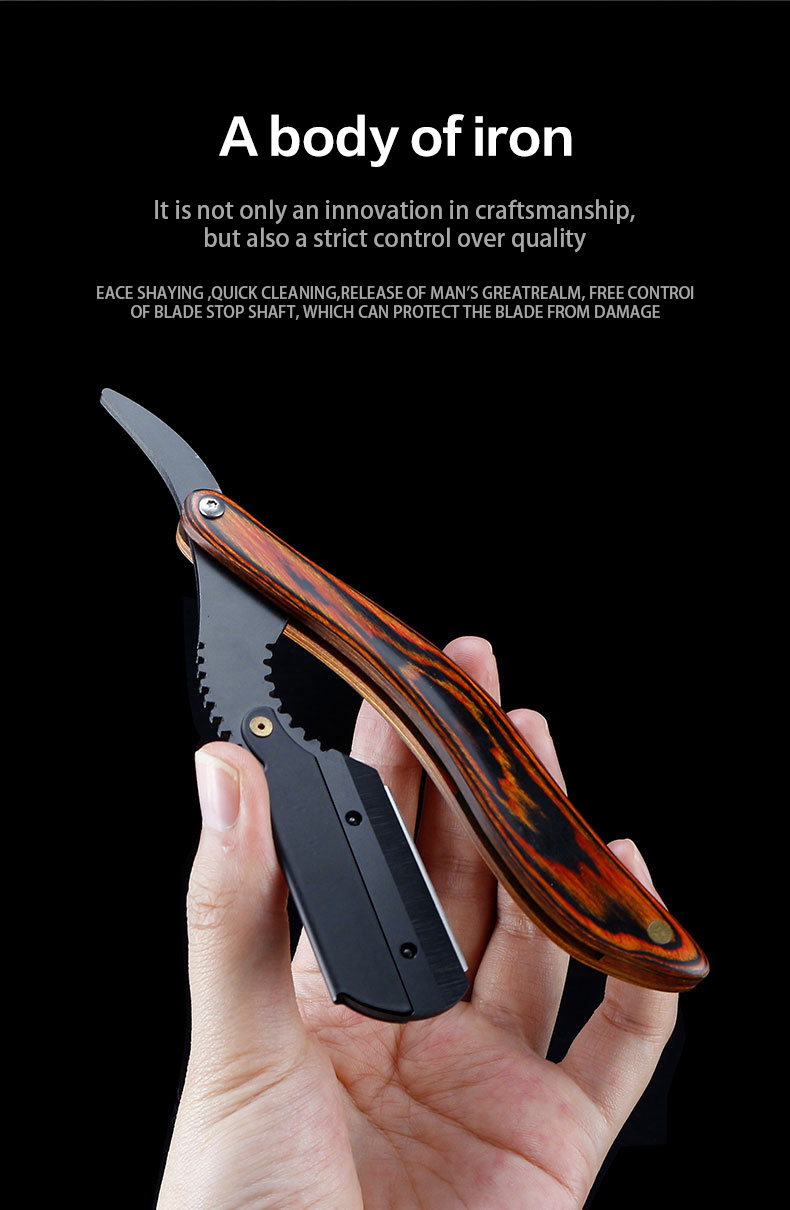 Mechata old-fashioned hand razor folding hair shaver men's facial ...