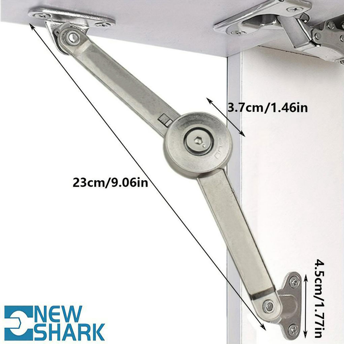 Lid Support Hinge in Satin Nickel Folding Lid Stay Hinge with Soft ...