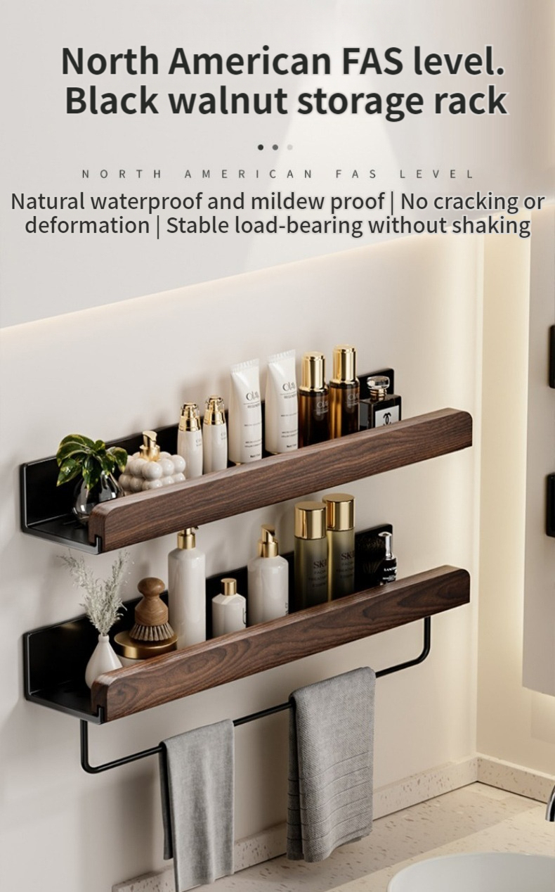 Cocolor Wood Detachable Bathroom Shampoo Shelves Shower Storage Rack ...