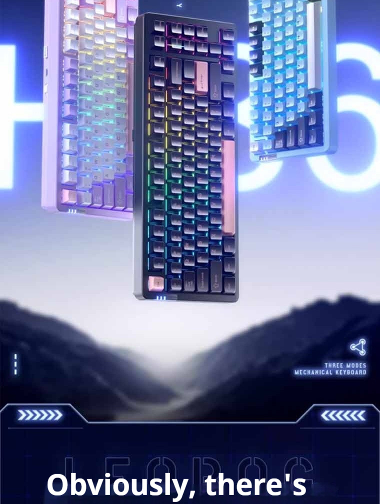 LEOBOG Hi86 aluminum lumpy mechanical keyboard 75% equipped with custom ...