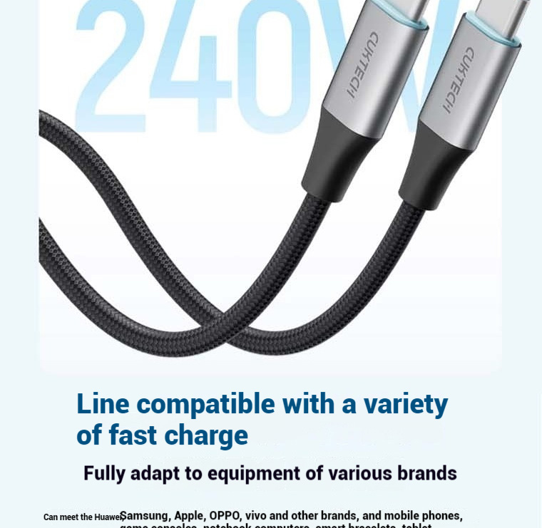 CUKTECH CMC610 C-C Magnetic Braided Data cable Dual Type-c Fast charging cable | Shopee Malaysia