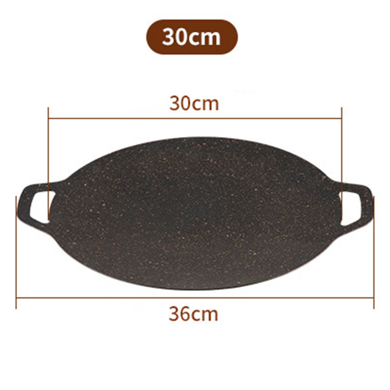 【Ready Stock】Cast Iron Grill Plate Thick Cast Iron Frying Pan Flat ...