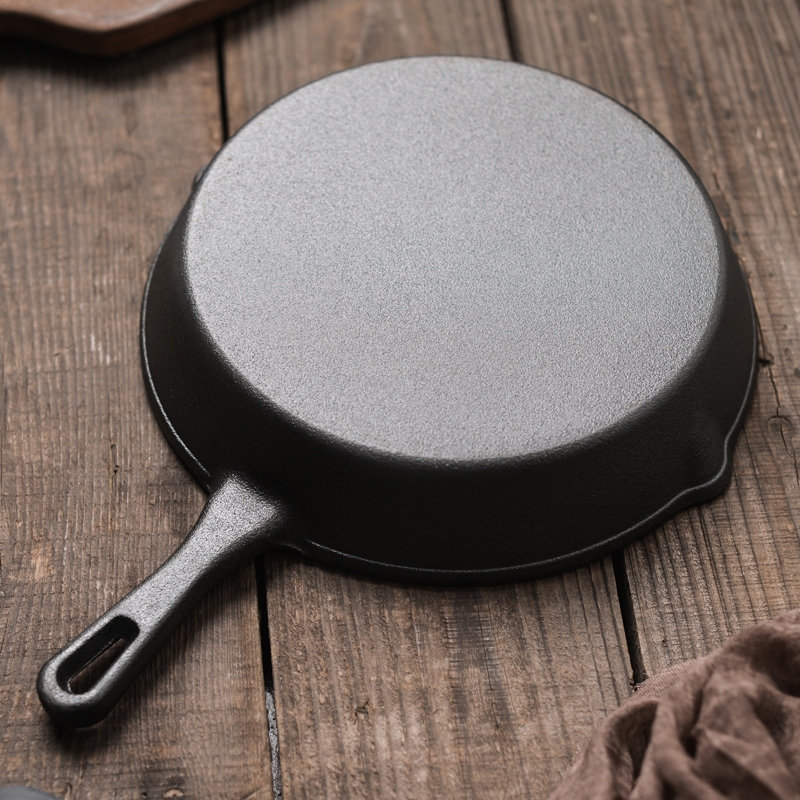 【Ready Stock】Pure Cast Iron Skillets Uncoated Non Stick Pan Outdoor ...