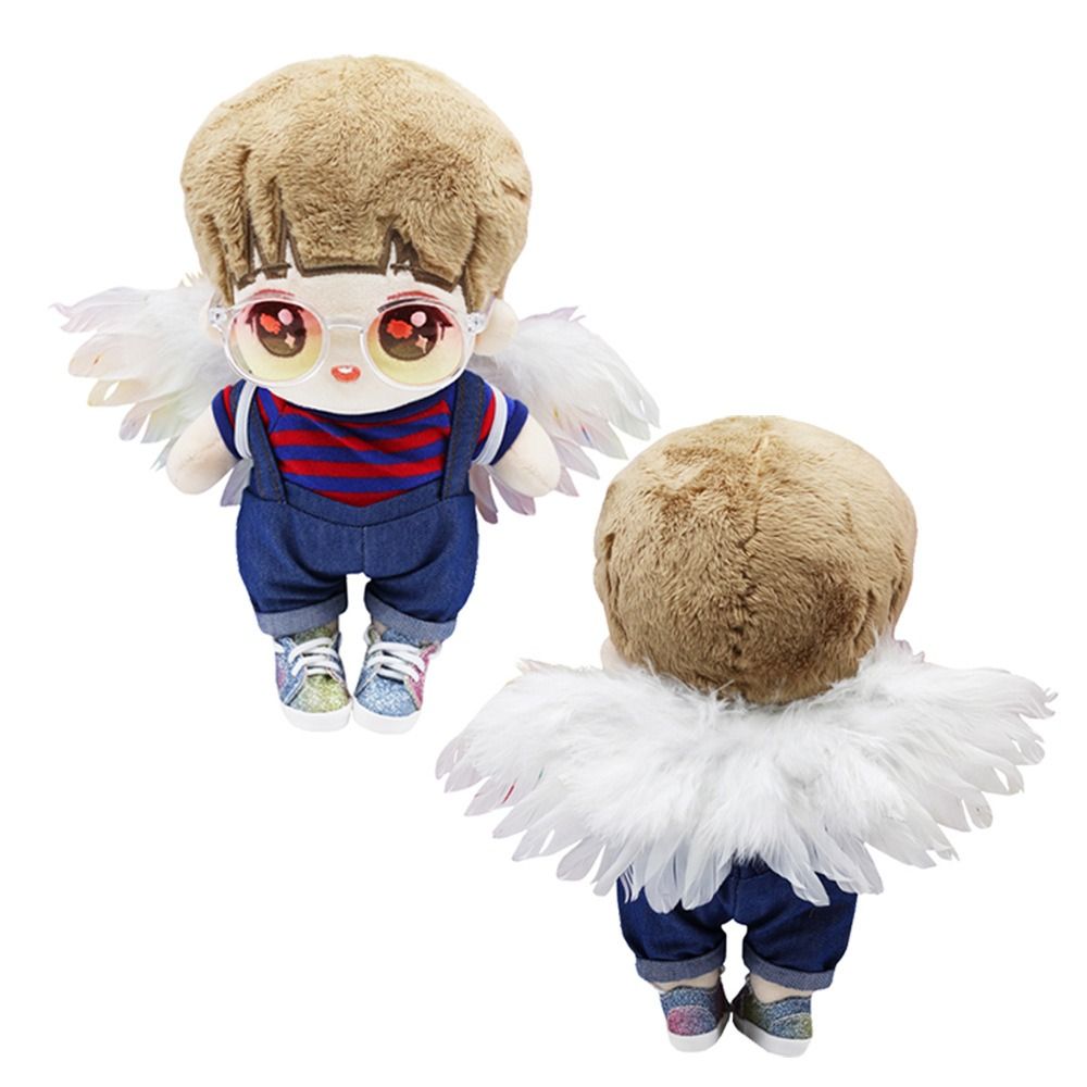 AOPHEKM Labubu Angel Wing, DIY White Black Plush Labubu Doll Wing, Mini ...