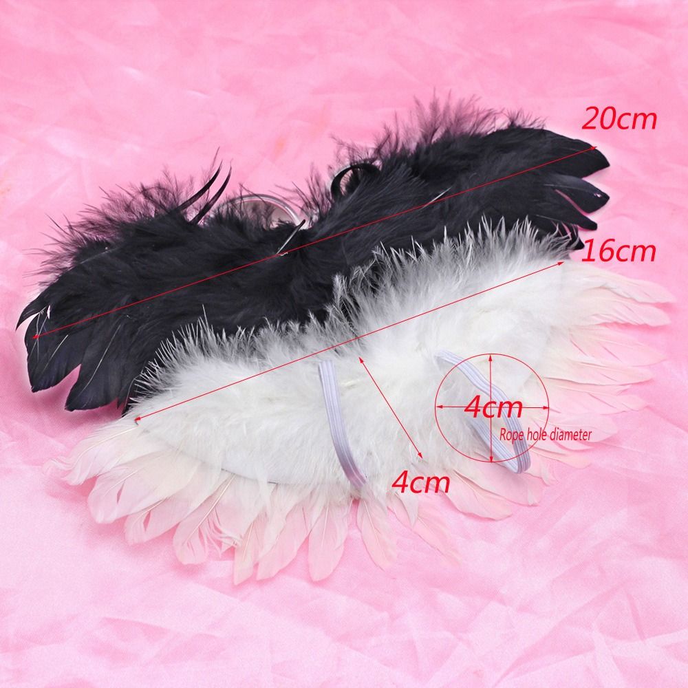 AOPHEKM Labubu Angel Wing, DIY White Black Plush Labubu Doll Wing, Mini ...