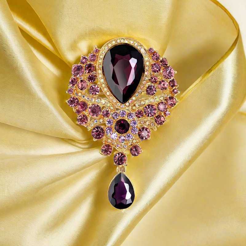 Elegant Brooch - Exaggerated Vintage Jewelry Pin, Bold Statement Piece ...