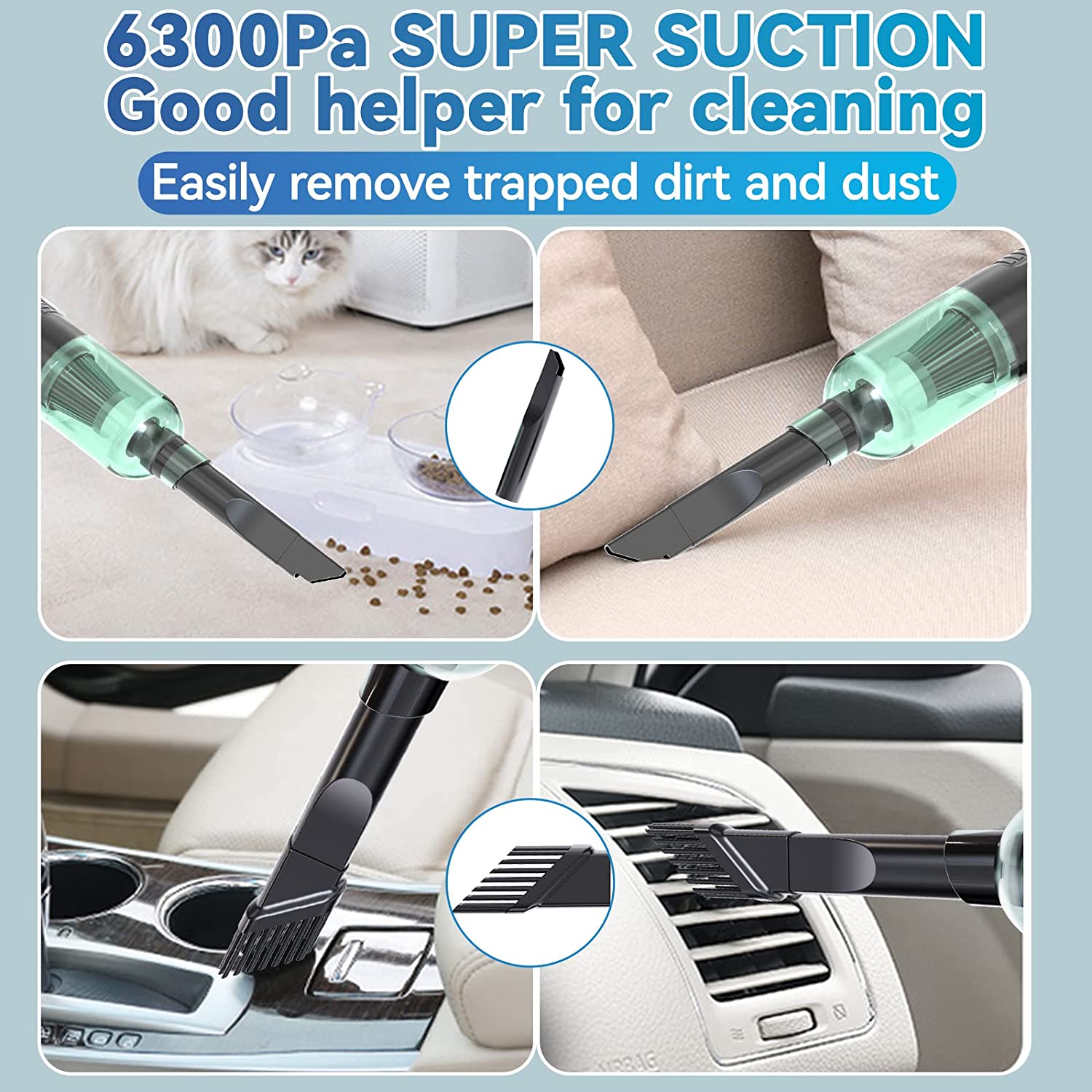 CENZIMO 4 In 1 Cordless Vacuum Cleaner and Duster Blower Portable ...