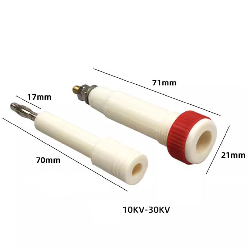 2 Pairs Good quality Round 10 KV High Voltage 4mm Banana Plug/Socket ...