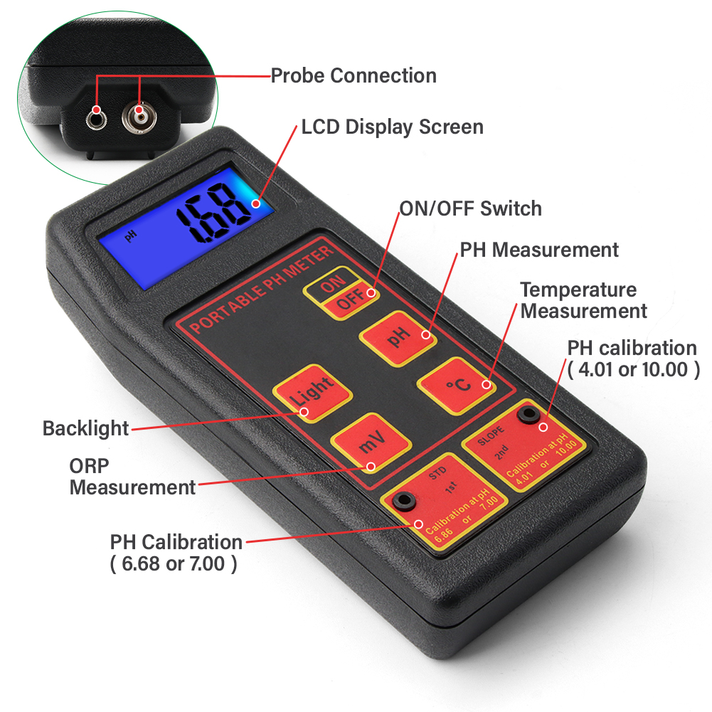 PH8424 Acidity Meter Water Quality PH meter, ORP Oxidation-reduction ...