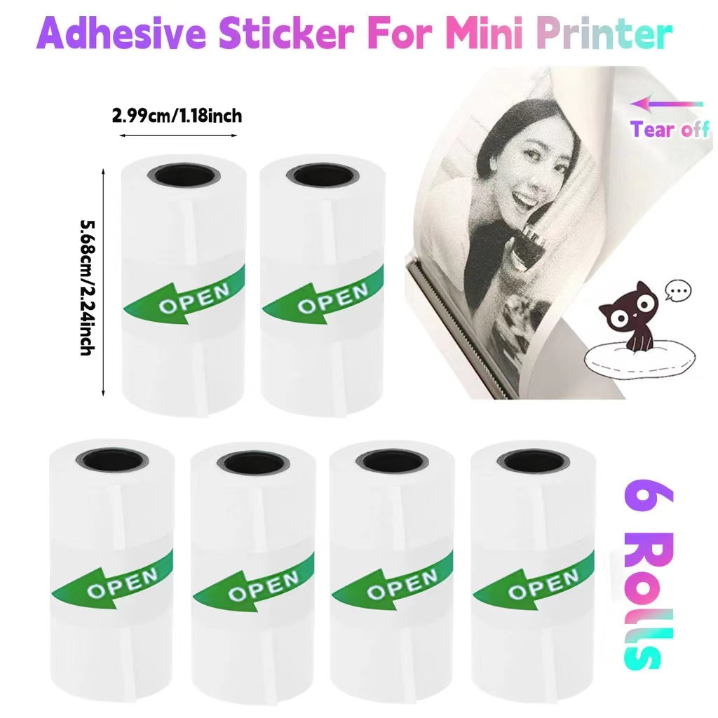 Mini Portable Thermal Printer Mobile Printer Photo Printer Home Phone ...