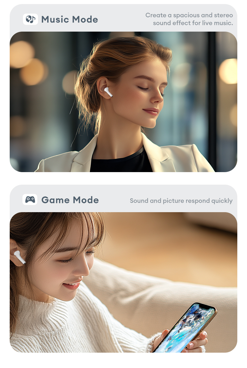 Lenovo LP5 Pro Bluetooth Earphone HIFI Stereo Sound Up to 18 Hours of ...