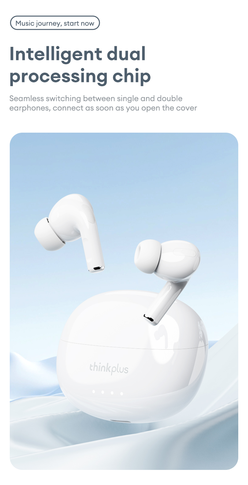 Lenovo LP5 Pro Bluetooth Earphone HIFI Stereo Sound Up to 18 Hours of ...