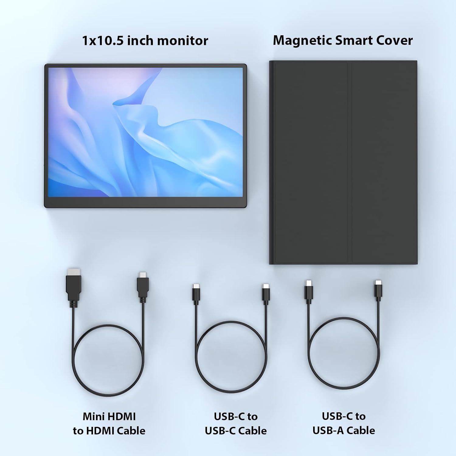 Miktver Portable Monitor, Small Monitor 10.5” USB C Monitor FHD ...