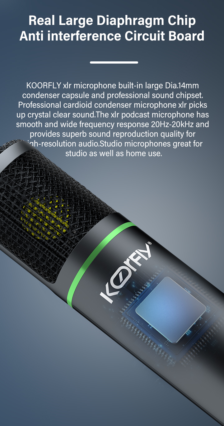 Koorfly F22 U87 Pro ZX320 Capacitance Microphone Nyanyian profesional KTV Live Recording Top ...