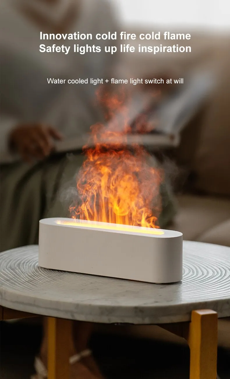 New Remote Control Flame Ultrasonic Air Diffuser Fog Cooler Remote ...
