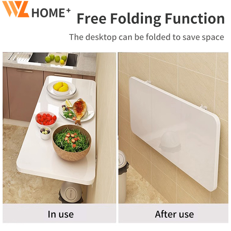 Dining Table Meja Lipat Meja Makan Kitchen Shelf Floating Table With ...