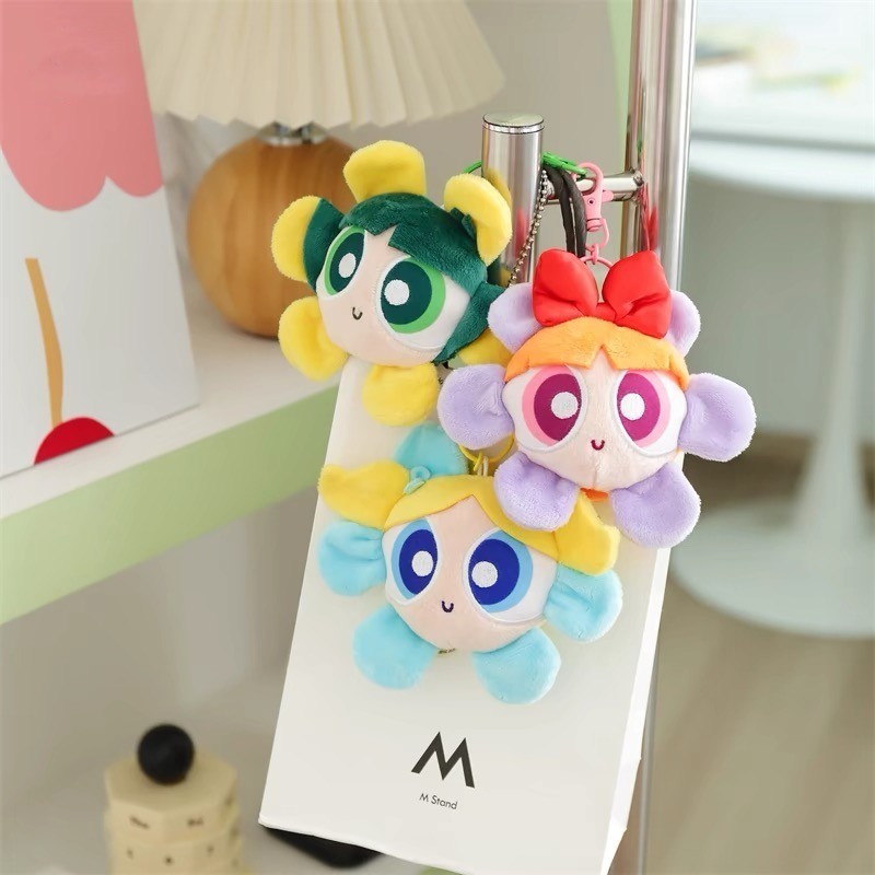 (Pre order) Powerpuff Girls Flower Keychain Powerpuff Girl Doll ...