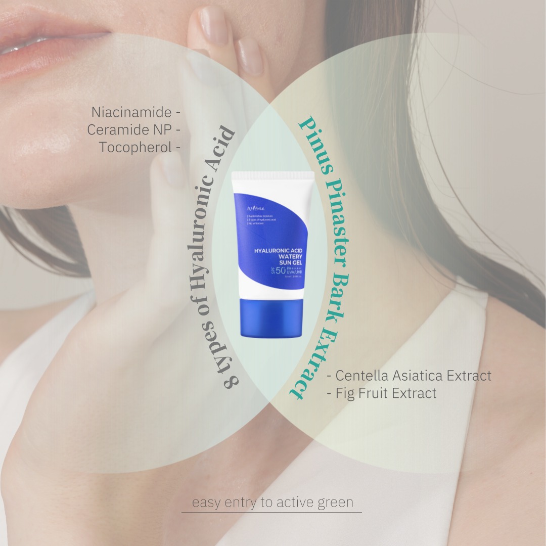 Korea Isntree Sunscreen 50ml, Isntree Hyaluronic Acid Watery Sun Gel ...