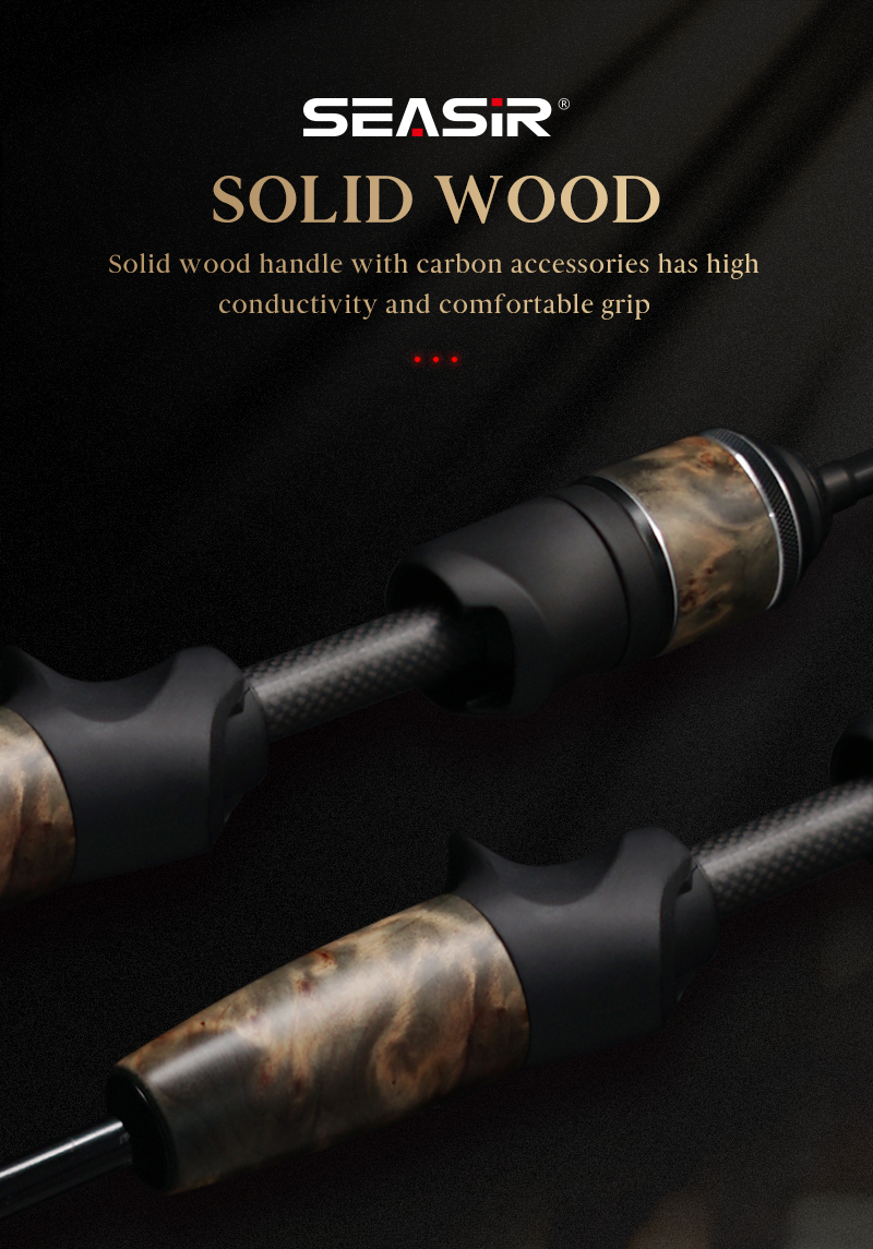 SEASIR Stream Solid Wood Fishing Rod FUJI A+O Guide Rings UL1.57M-1.98M ...