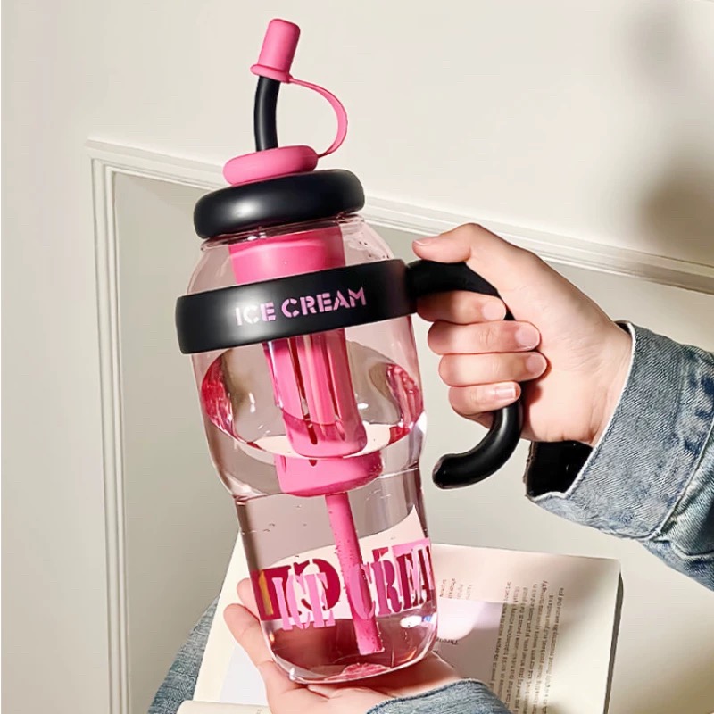 𝐯𝐚𝐧𝐨𝐰[🇲🇾24h] Ins Style Water Cup High-looking straw kettle cute sports water cup Outdoor Travel ...
