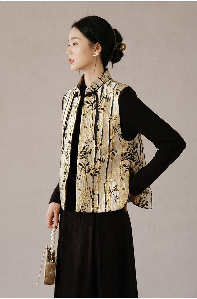 New Chinese Style Vest Temperament Vest 2024 New Style Retro Buckle ...
