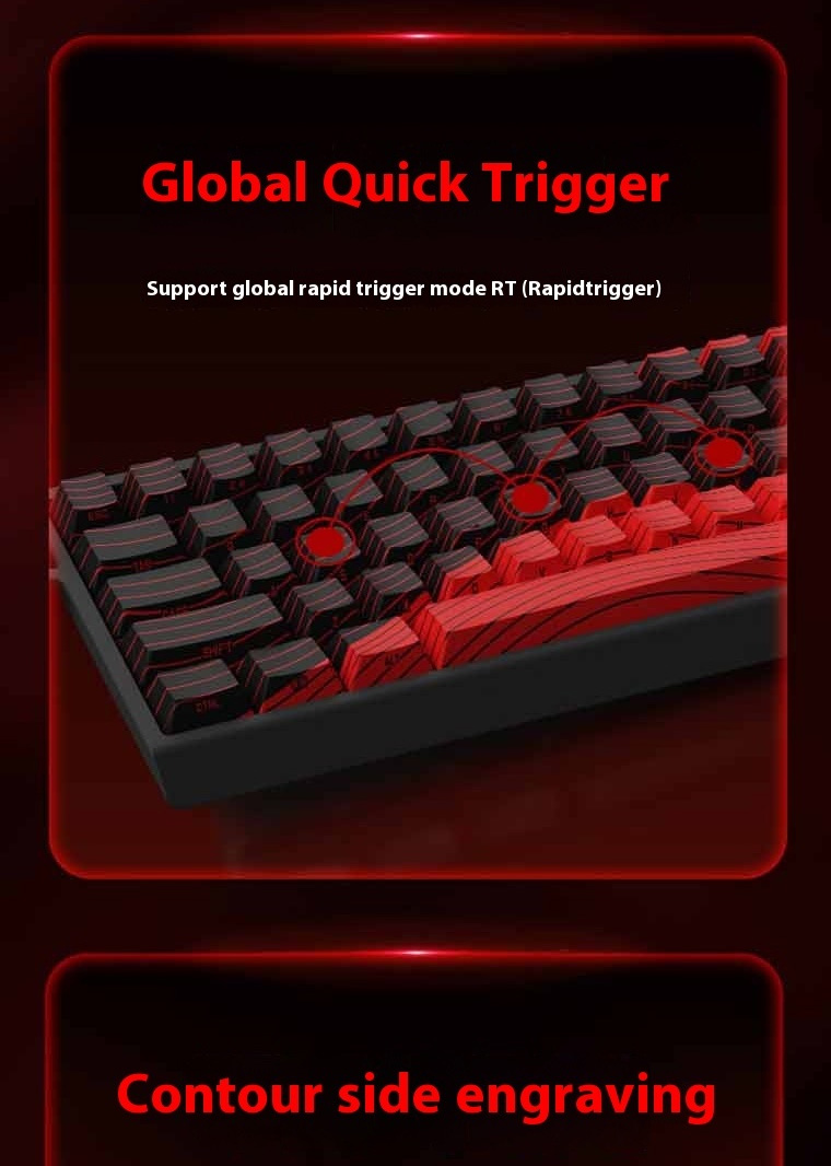 MADLIONS MAD 60/68HE Eesports Magnetic Switch Keyboard With Streamlined ...