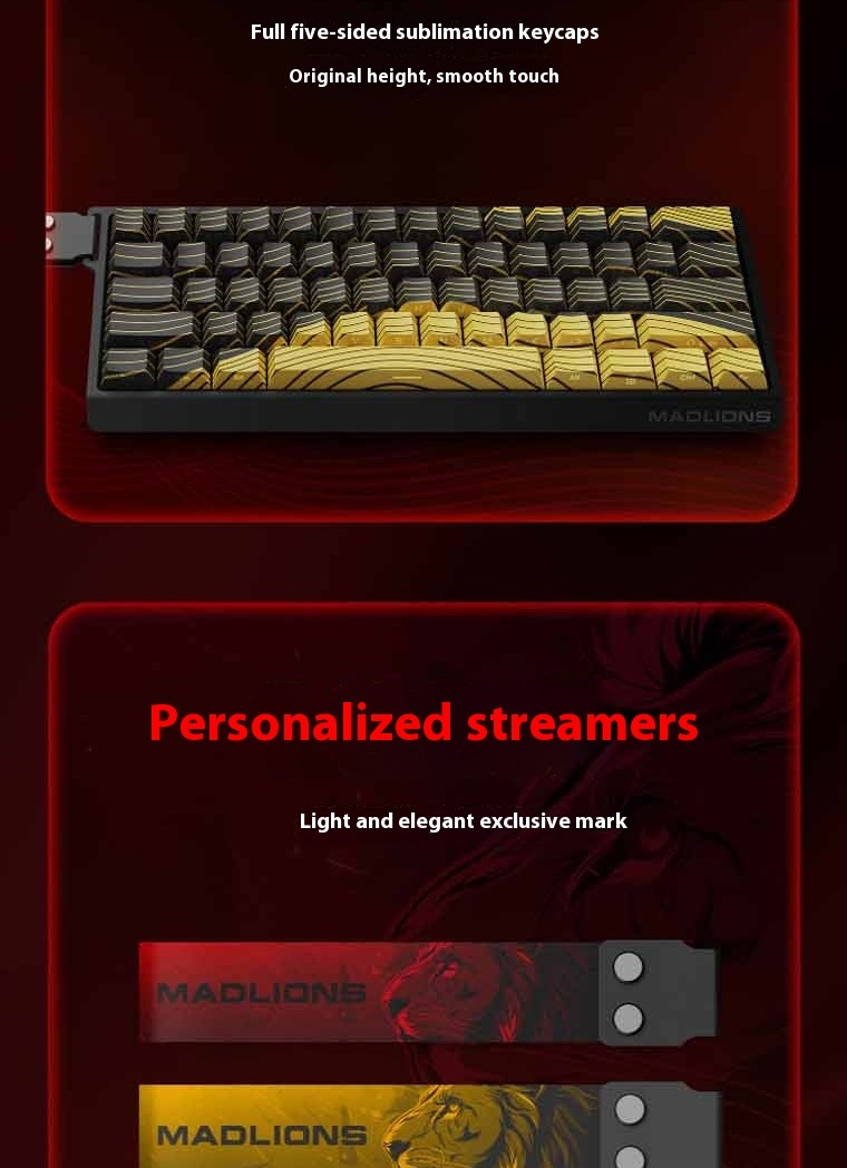MADLIONS MAD 60/68HE Eesports Magnetic Switch Keyboard With Streamlined ...