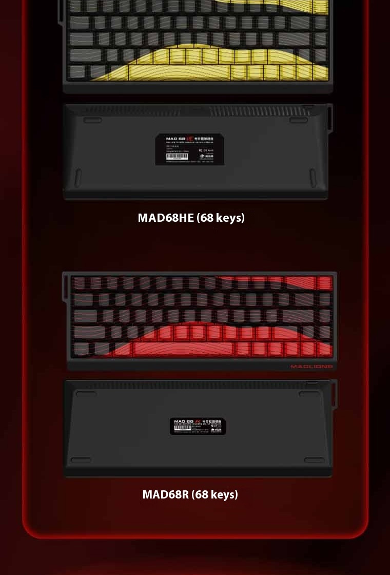 MADLIONS MAD 60/68HE Eesports Magnetic Switch Keyboard With Streamlined ...
