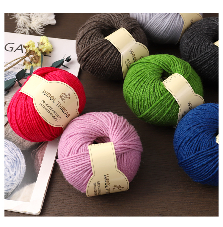 50g/roll Wool Yarn Thick Thread Wool Yarn Soft Medium DIY Hand Knitted ...