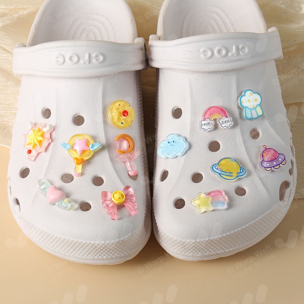 Multi-piece set Sandal Pin Buckle Shoe Charms, Cute 3D Jibbitz Set for ...