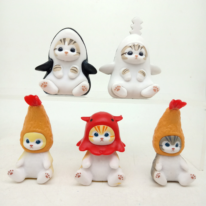 5Pcs/6Pcs/Set Anime Cartoon Mofusand Sanrio Shark Cat My Melody Kuromi ...