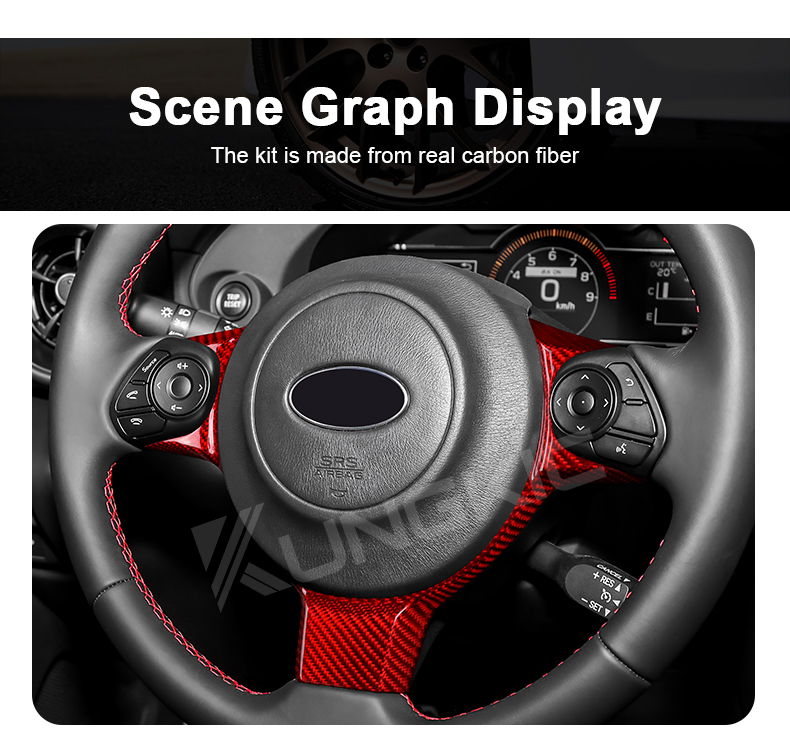KUNGKIC Real Carbon Fiber For Subaru BRZ Toyota GR86 GT86 Steering ...