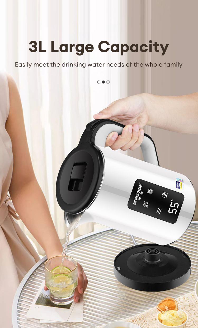 【Malaysia Plug】3L Kettle Electric 304 Stainless Steel Household 1500W ...