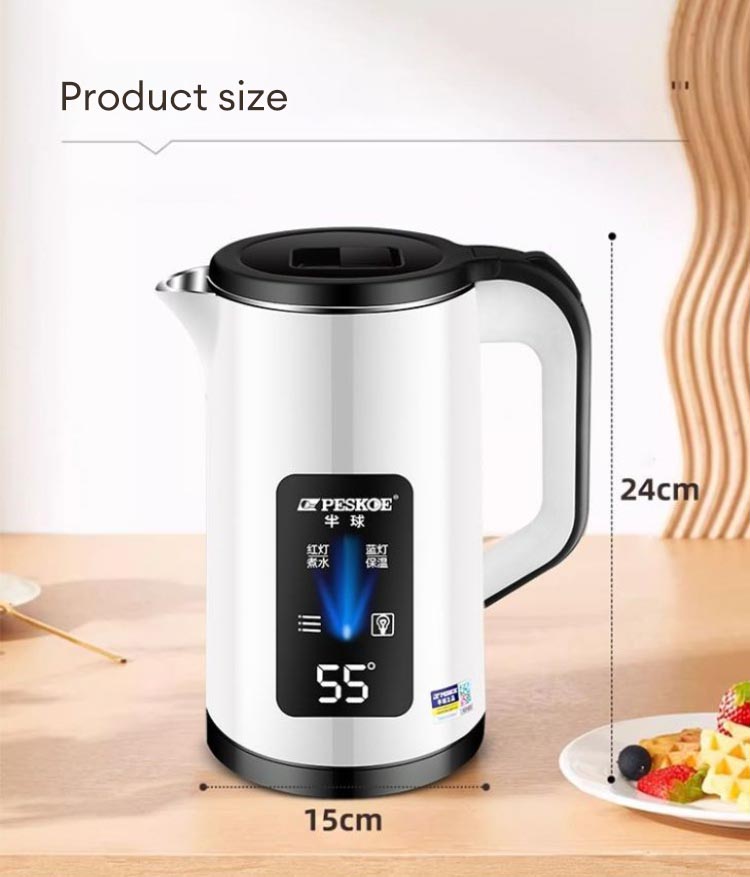 【Malaysia Plug】3L Kettle Electric 304 Stainless Steel Household 1500W ...
