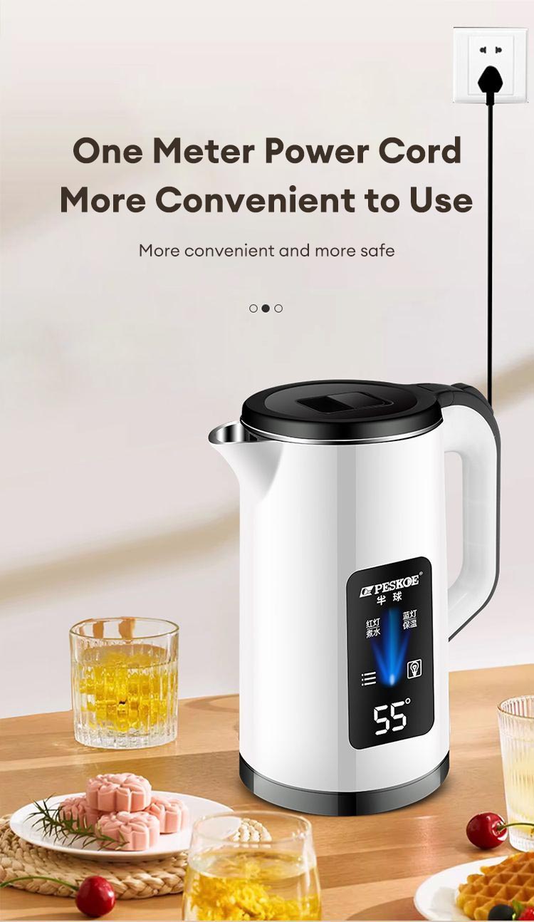 【Malaysia Plug】3L Kettle Electric 304 Stainless Steel Household 1500W ...